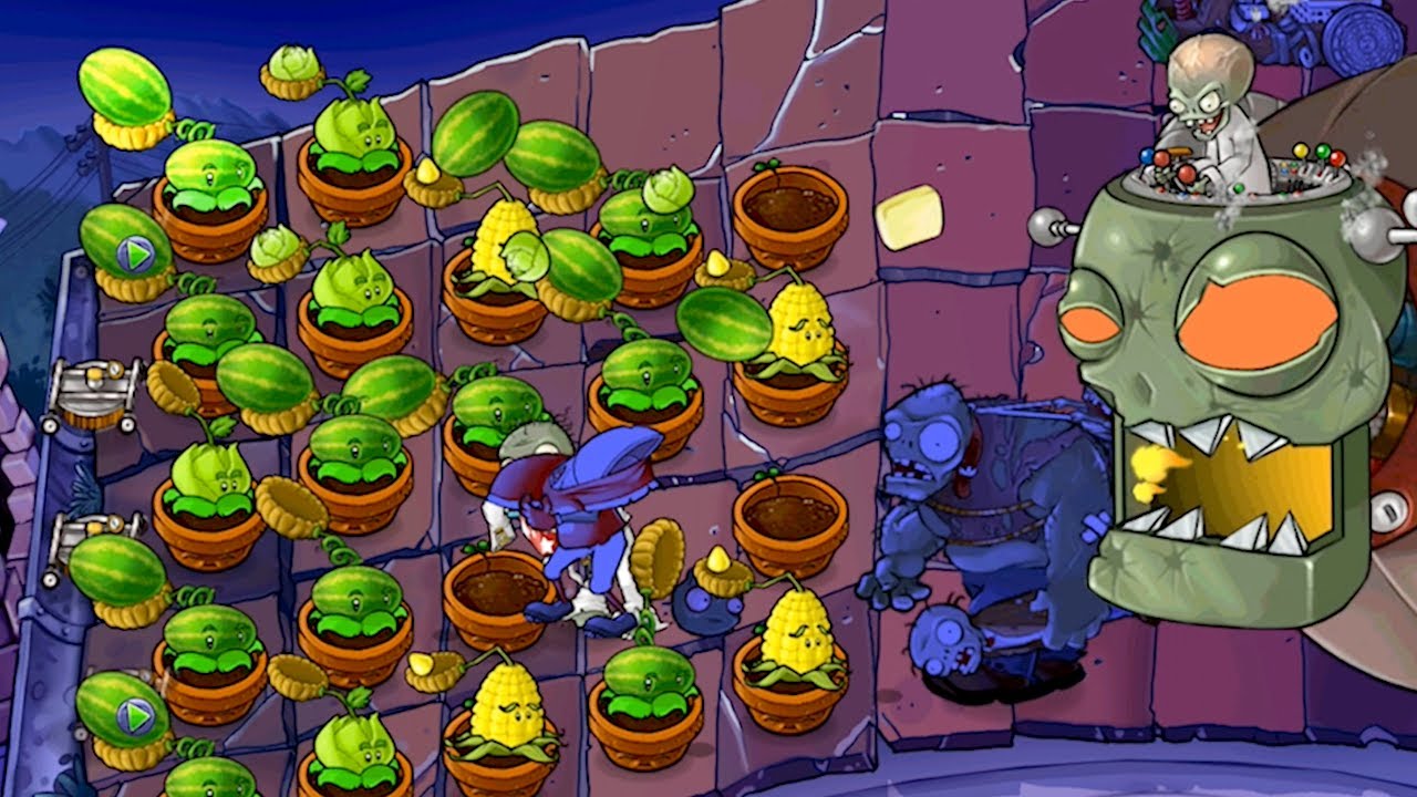PLANTS VS. ZOMBIES HD | All Roof Levels (Adventure 2) - YouTube