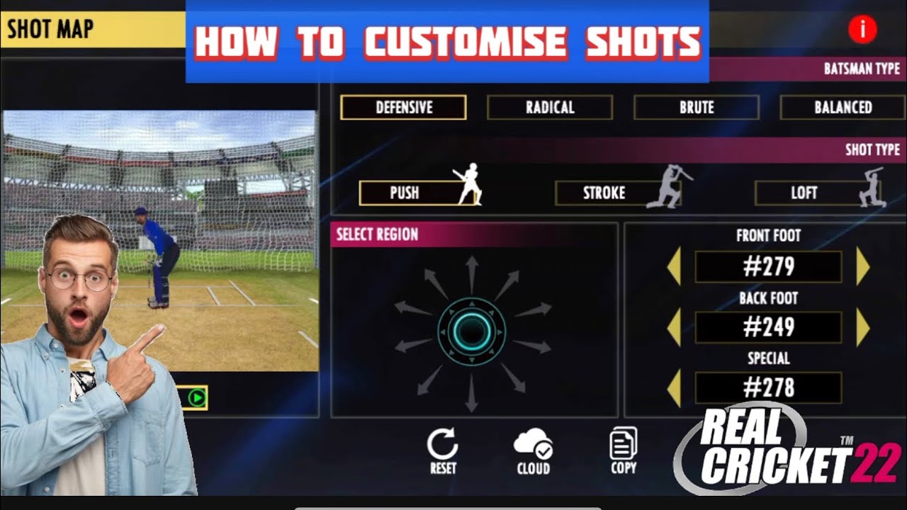 HOW 🤔 TO CUSTOMIZE AND CHANGE IN | REAL CRICKET 22 | SHOT MAP | # ...