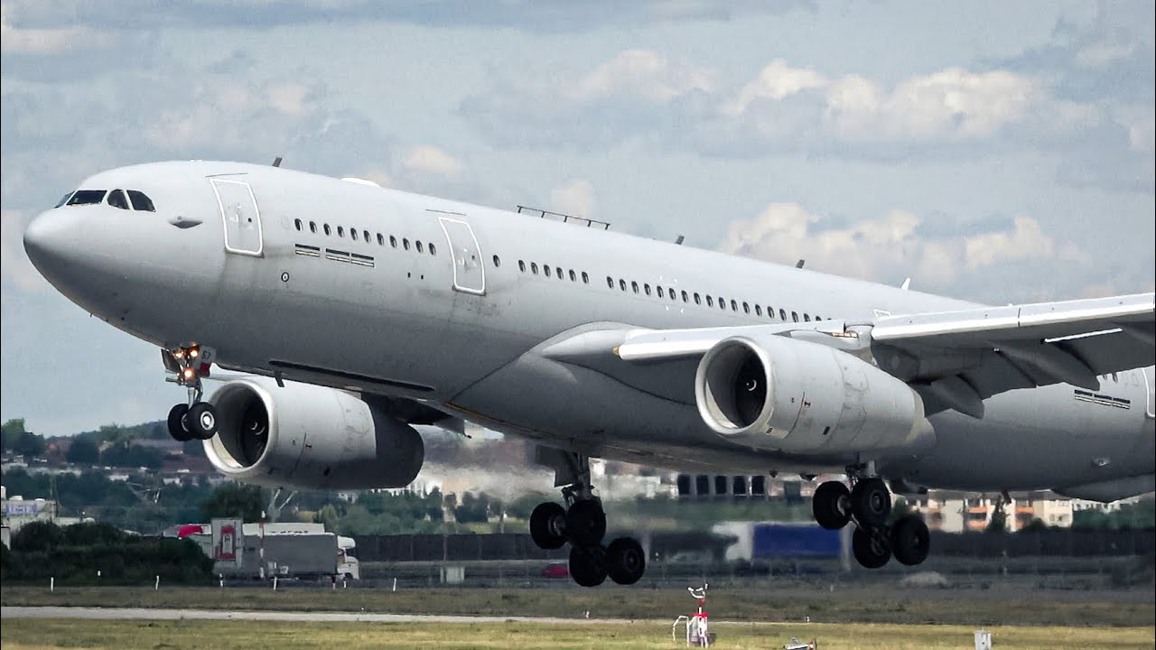 NATO A330 and ATLAS AIR 747 CLOSE UP PLANESPOTTING - YouTube