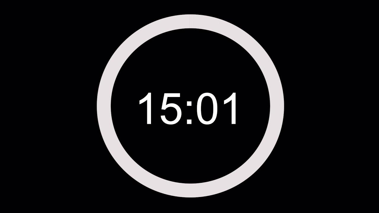 Black screen timer - 15 Minutes Countdown - YouTube