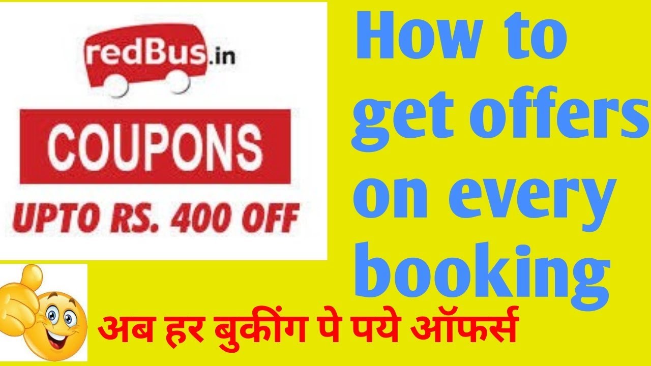 How to get offers on Red Bus on every booking - YouTube