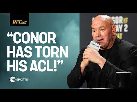Press Conference: Dana White REACTS to Conor McGregor's brutal UFC 329 injury in comeback fight