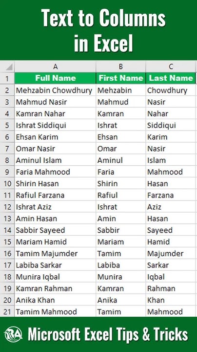 MS Excel - Text to Columns ll Convert Text to Columns in Excel ll Bivash Academy - YouTube