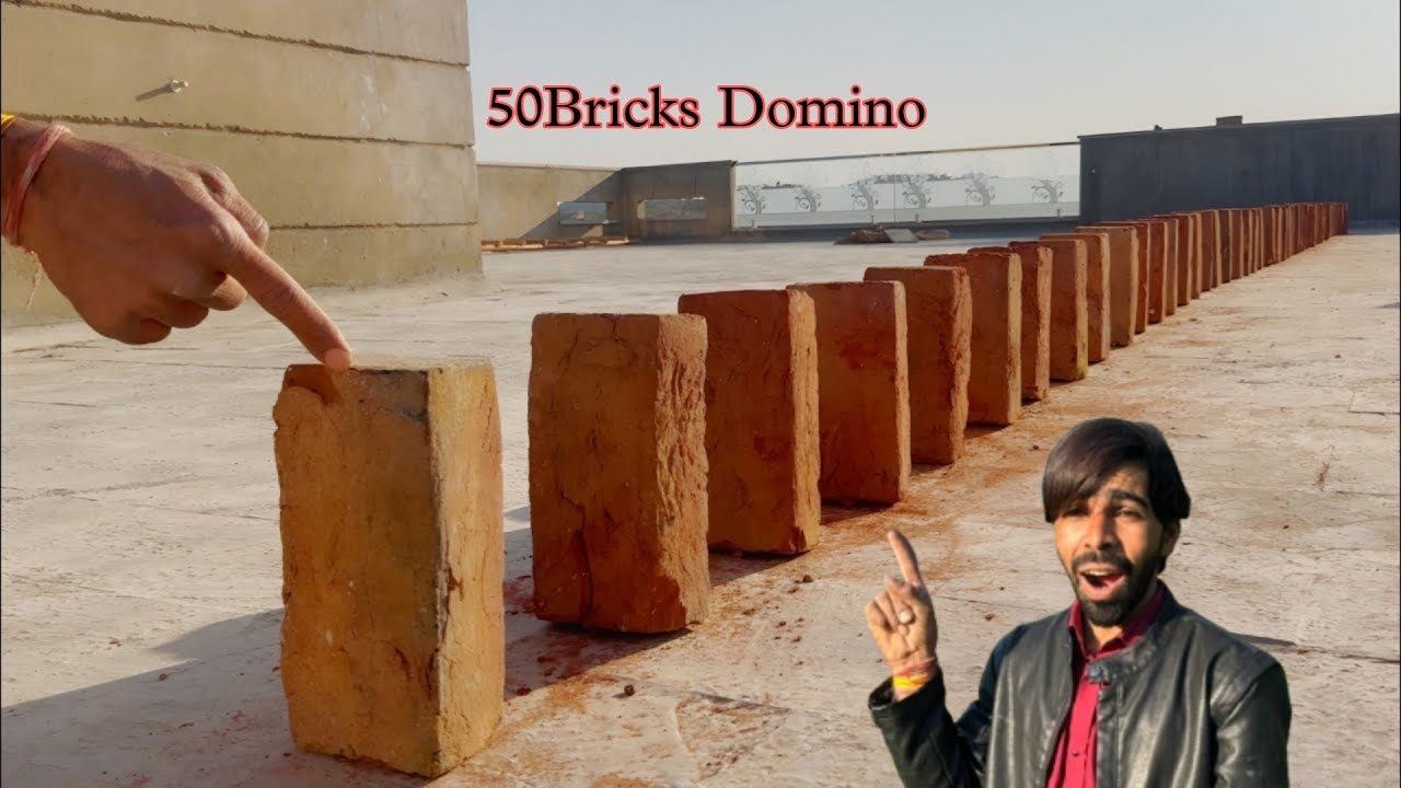 Bricks Domino Chain Reaction!!Amazing Domino Effect!!Longest Domino ...