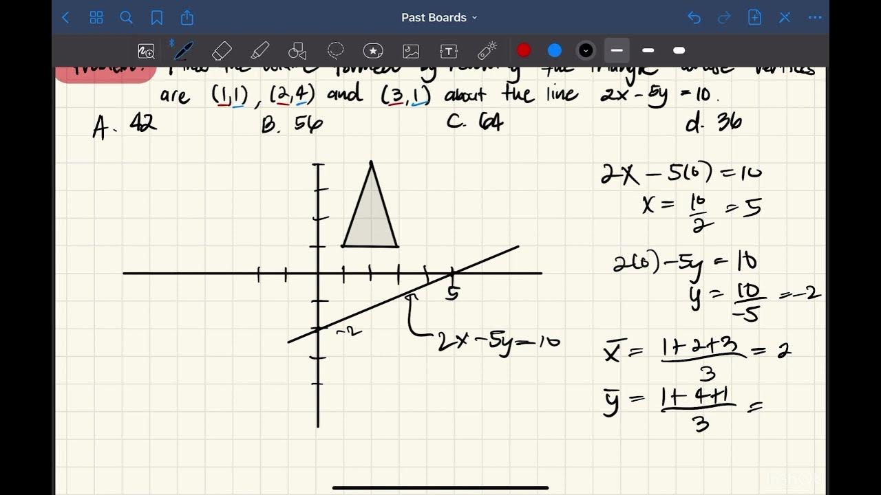 Volume when a triangle is revolved about a line (2nd Proposition of Pappus) - YouTube