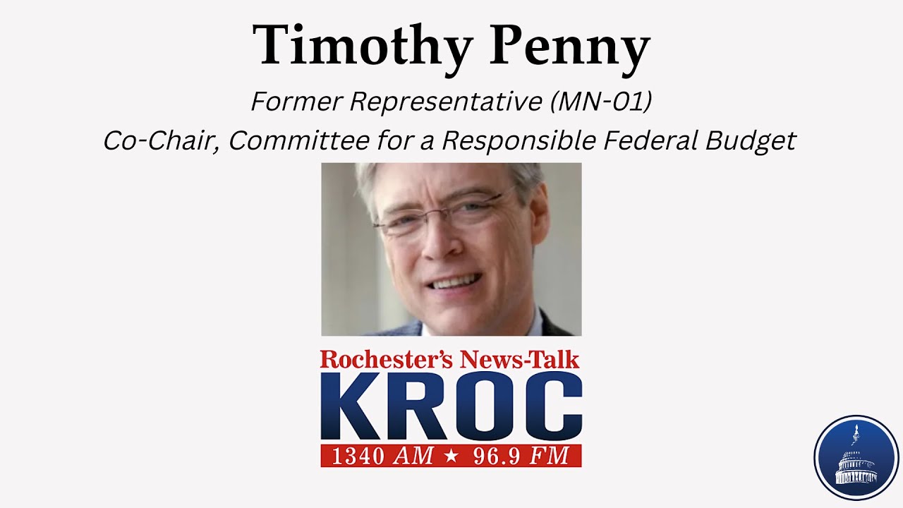 CRFB Co-Chair Timothy Penny on KROC - YouTube