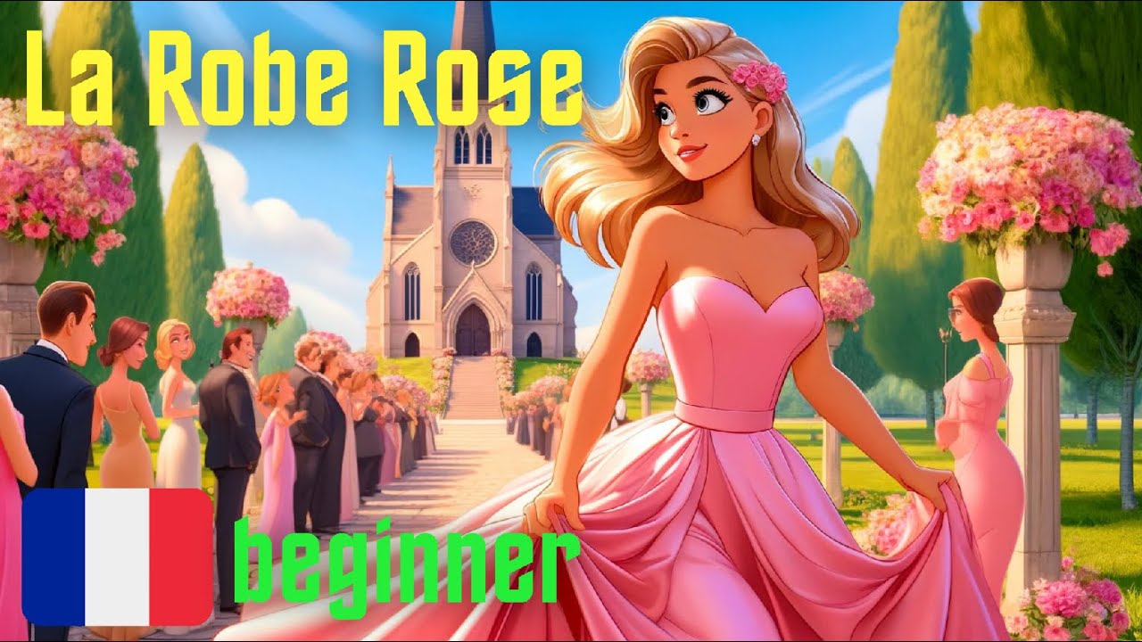Learn French through story | La Robe Rose | A2 - YouTube