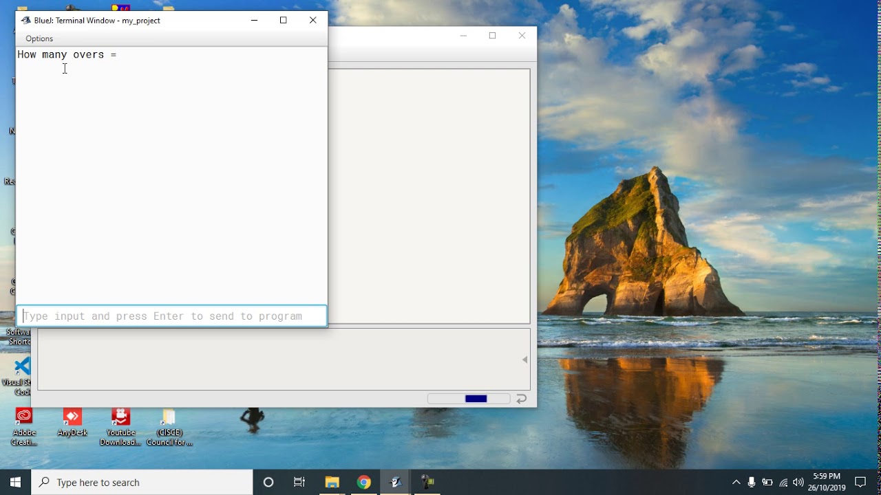 BlueJ - Java Program to calculate economy rate of a bowler. - YouTube