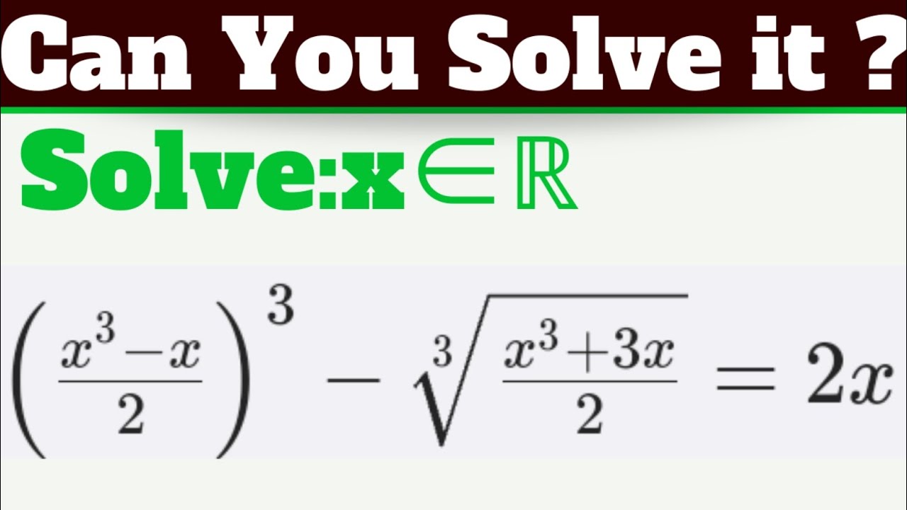 Master By Solving a Nice Beautiful Algebra Problem!!#Math Olympiad ...