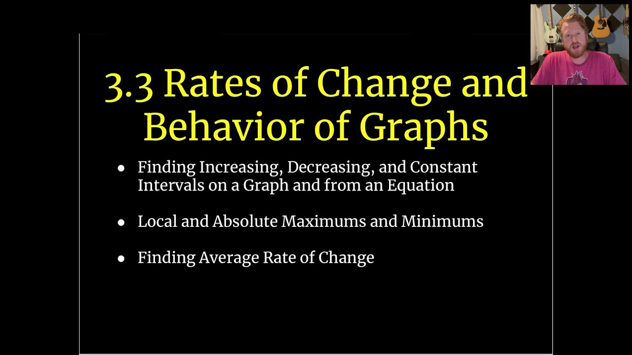 Rates Of Change And Behavior Of Graphs YouTube Rates Of Change And Behavior Of Graphs YouTube