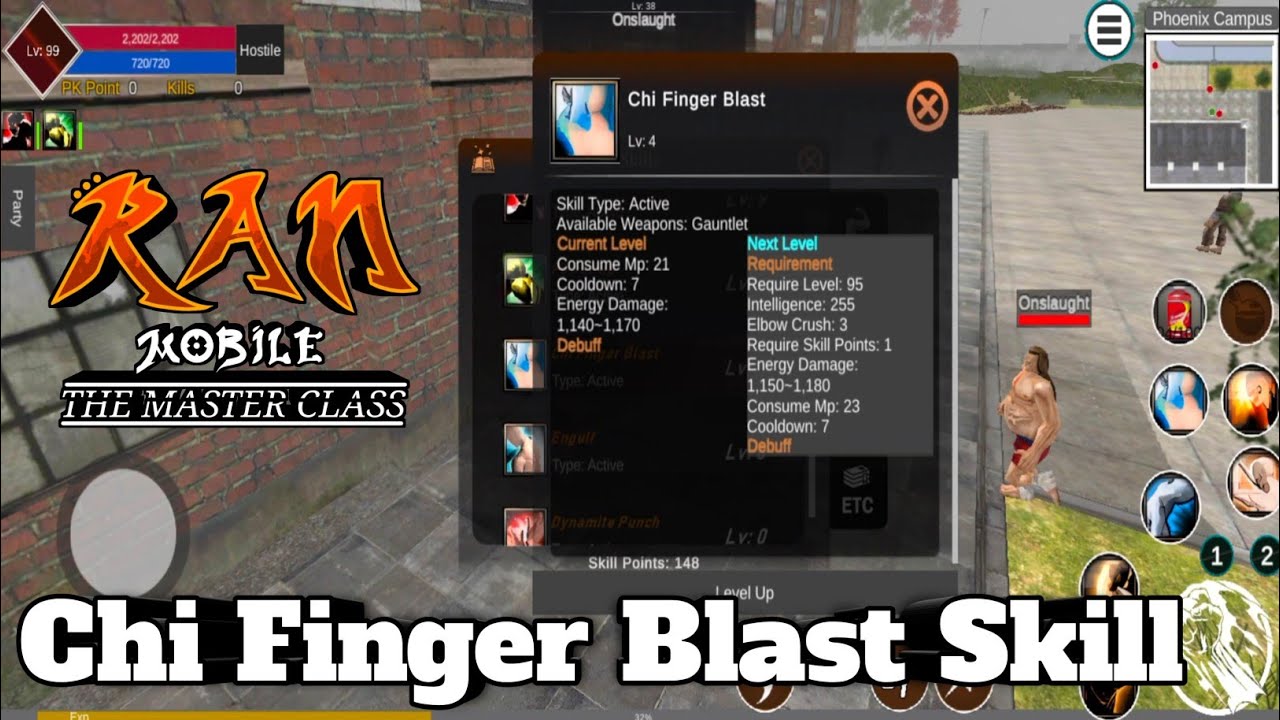 Ran Mobile: The Master Class | Learning My Chi Finger Blast Skill - YouTube