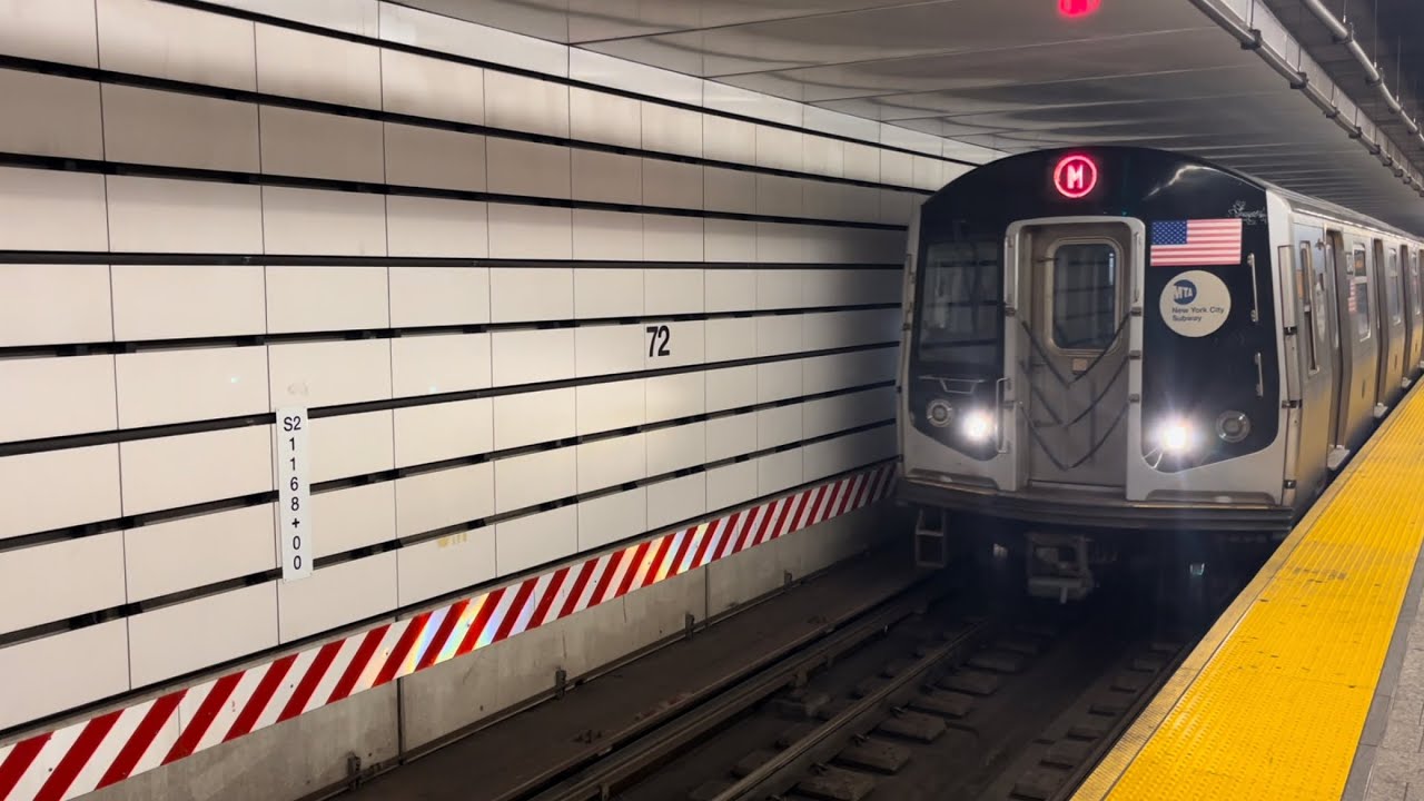 MTA Special: Alstom R160A Rerouted (M) Train Action At 72nd Street-2nd ...