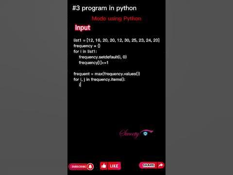 #3_Program_In _Python mode using python #python #smw_official #smw_media - YouTube