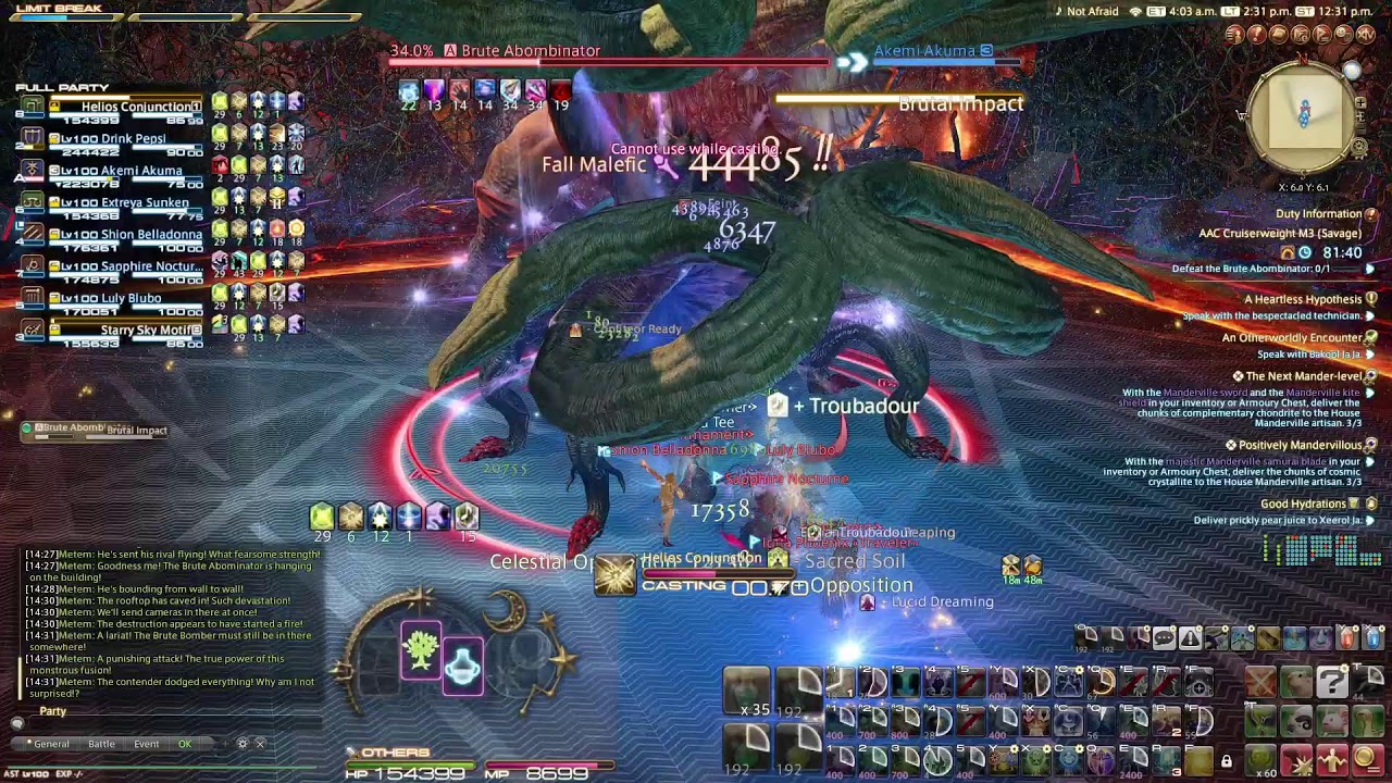 【FF14】Arcadion Cruiserweight Savage M7S 《Healer PoV》 - YouTube