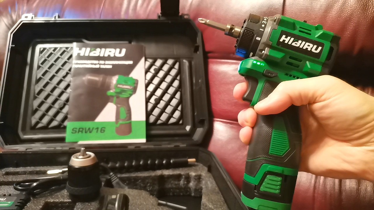 АККУМУЛЯТОРНАЯ ДРЕЛЬ ШУРУПОВЕРТ HIBIRU С НАБОРОМ БИТ - YouTube