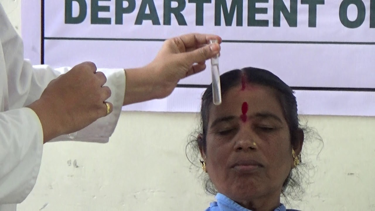 Cranial nerve V i.e. trigeminal nerve testing for temperature sensation ...