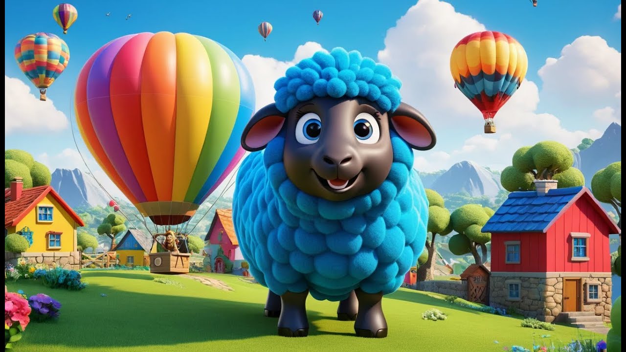 Baa Baa Blue Sheep’s Balloon Ride | Balloon Adventure Song ...