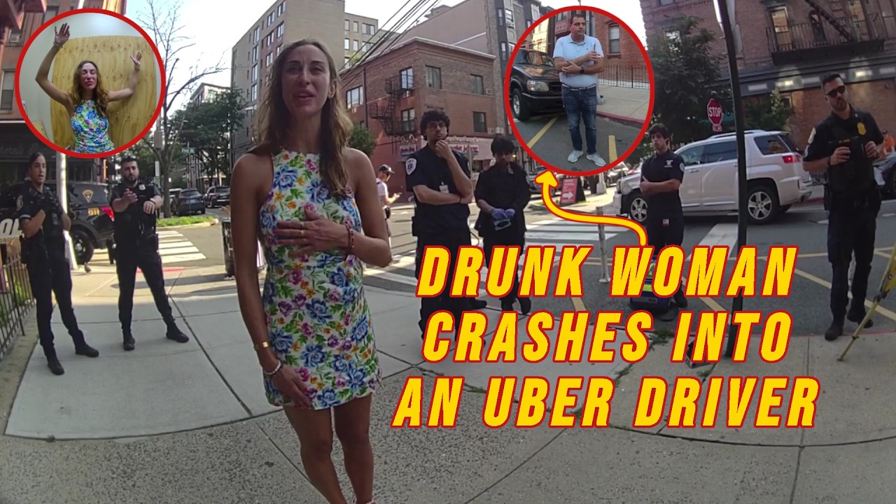 Drunk Woman Crashes Into an Uber Driver and Tries to Flee - YouTube