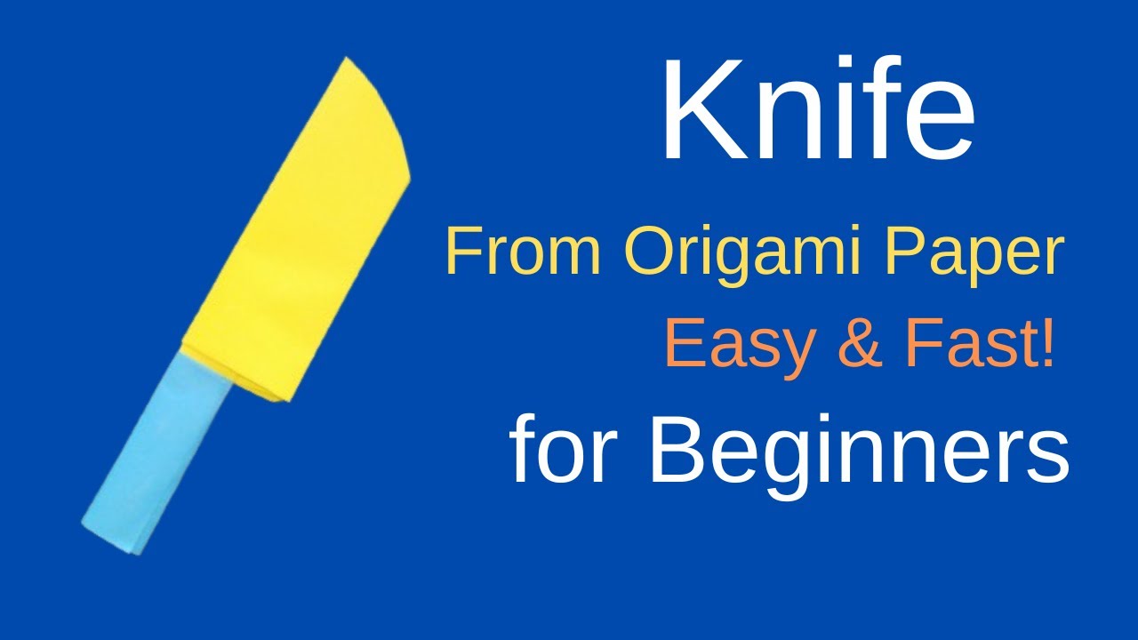 How to Make a Knife from Origami Paper Easy & Fast! Cool DIY for ...