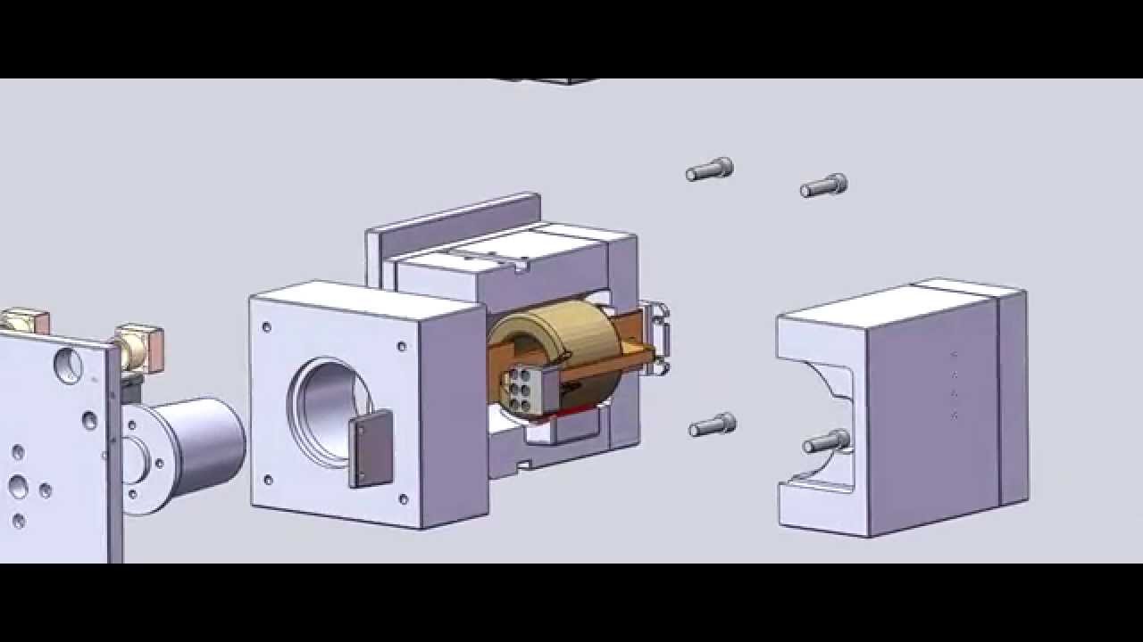 Solidwork animation Mold setting assembly animation - YouTube