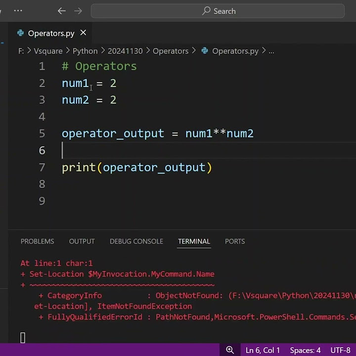 Python Operator Exponential Data Pythone Coding Pythonforeveryone Pandas