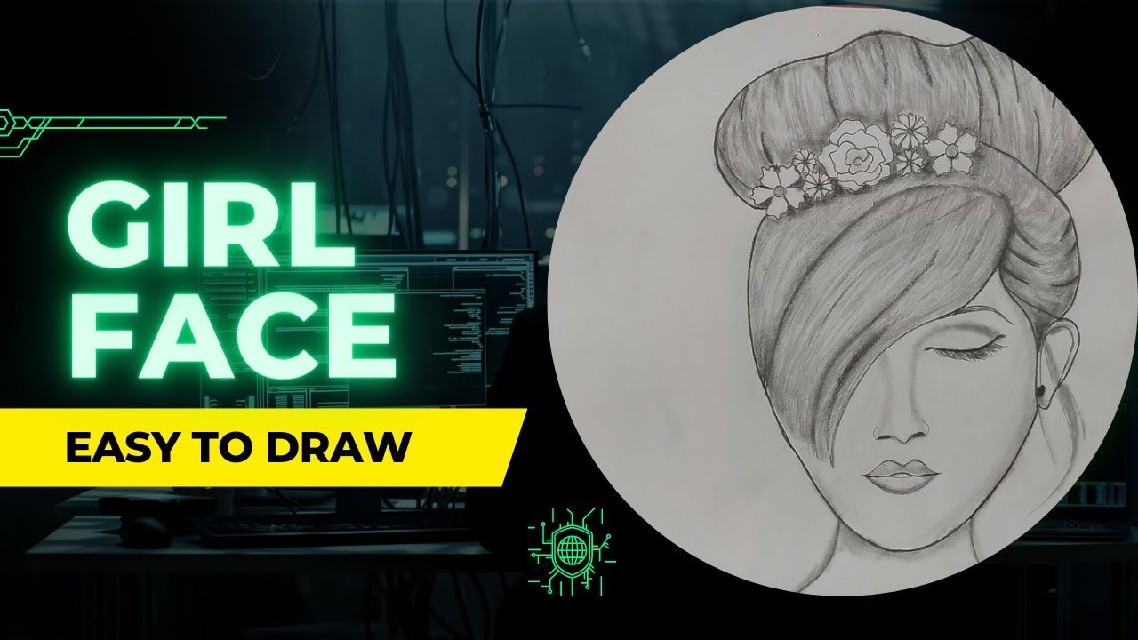 How to Draw Girl Face / Ladki ka Chehera ka Chithr / Hudugiya Mukha da ...