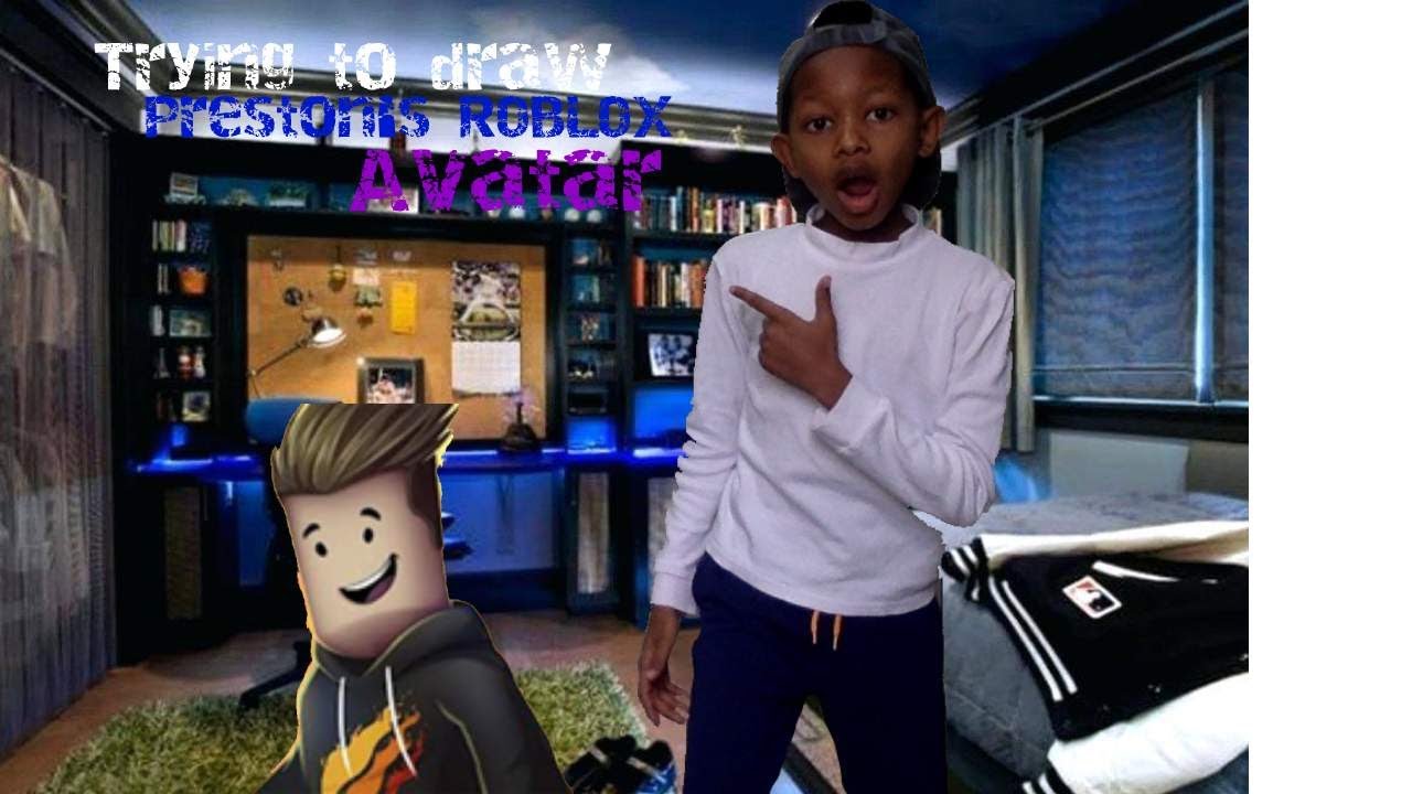 Trying to draw Preston's ROBLOX Avatar - YouTube