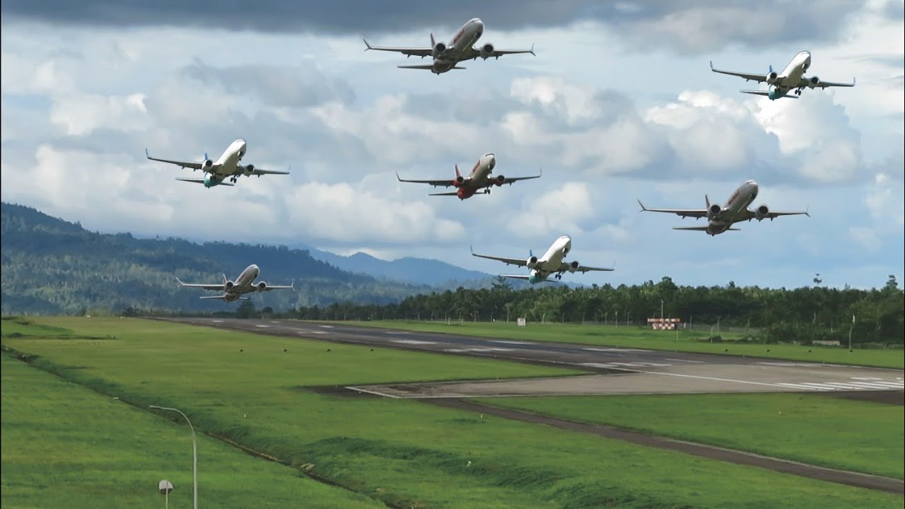 Bandara Pattimura Ambon, Antrian Pesawat Terbang Landing dan Take Off ...