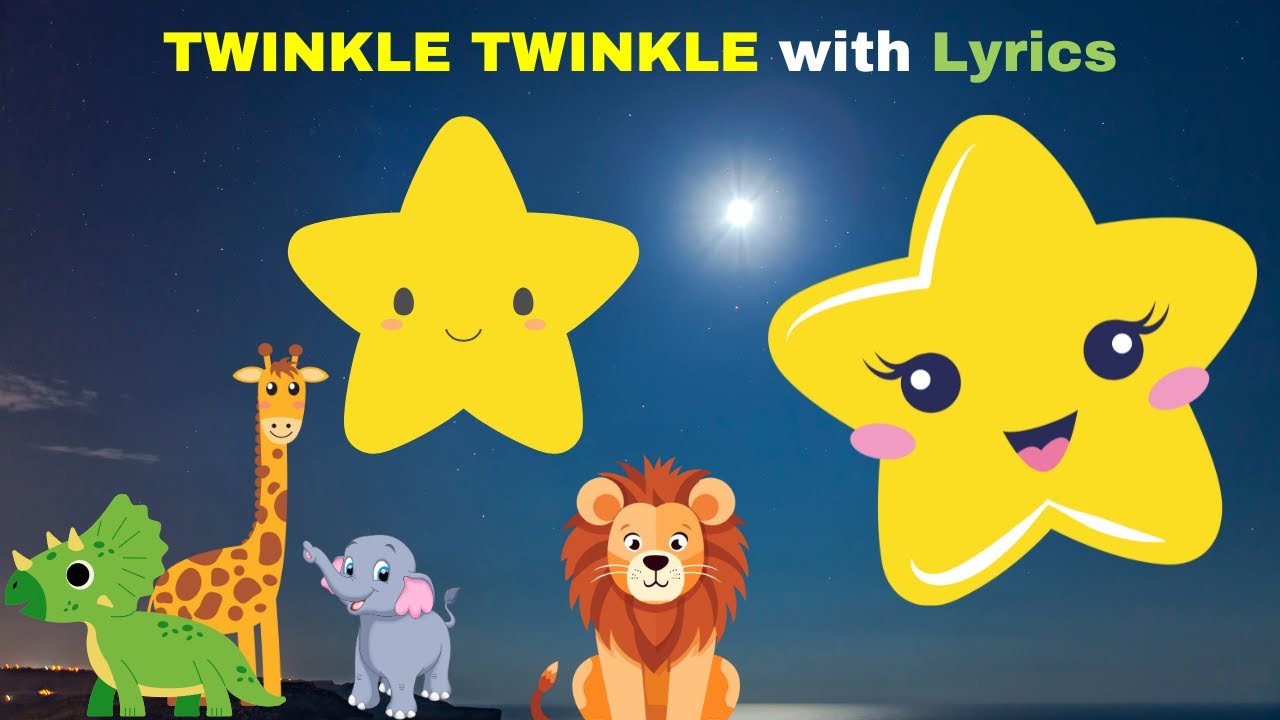 ⭐ Twinkle Twinkle Little Star | Sing Along with Lyrics | Kids Songs ...