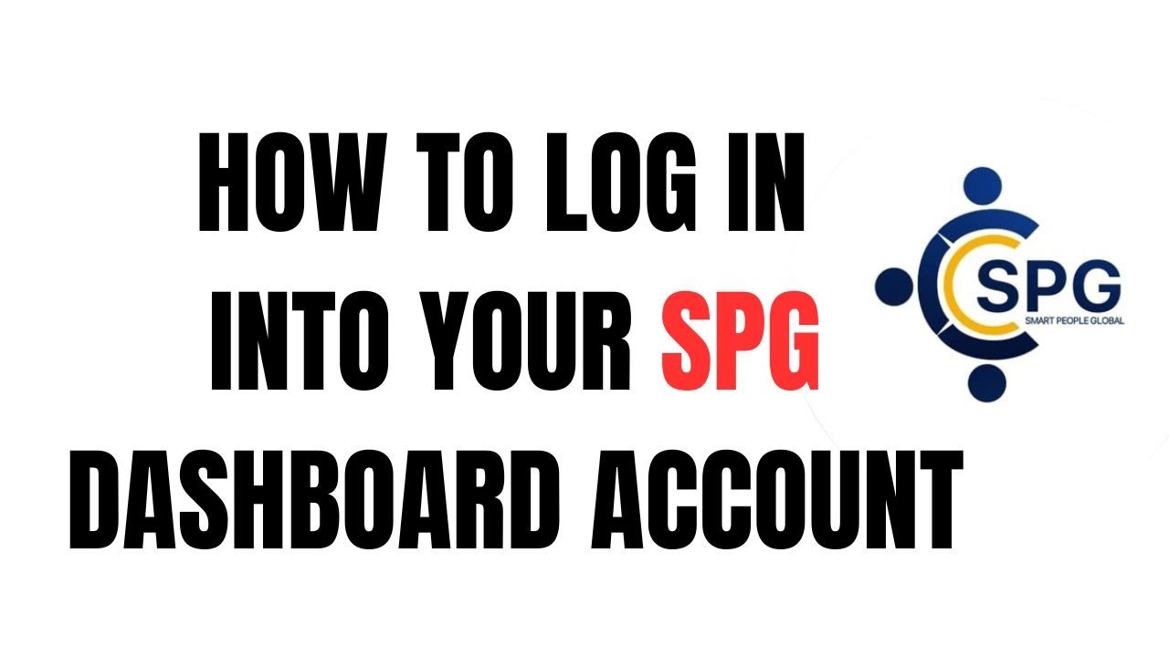 How To Log In Into Your SPG Account as a new user - YouTube