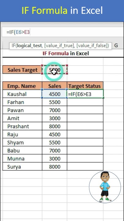 If Formula In Excel Excel Exceltips Shorts Exceltutorial Msexcel Msexcelfullcourse