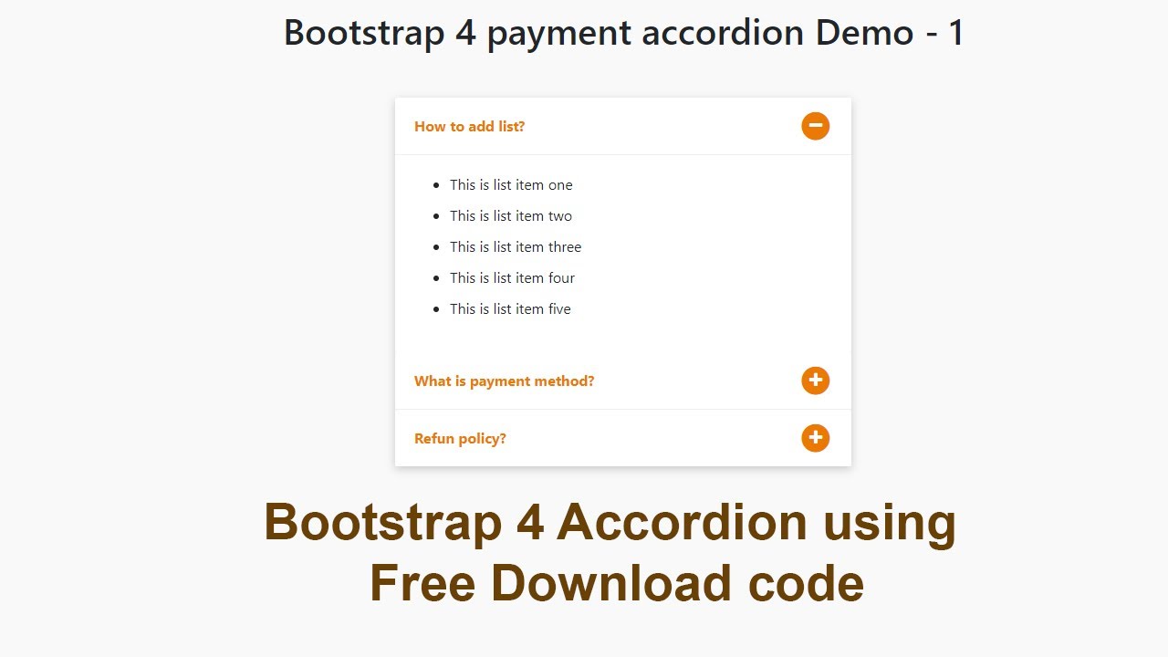 Html5 Responsive Faq Accordion Using Html Css Get Free Download Code