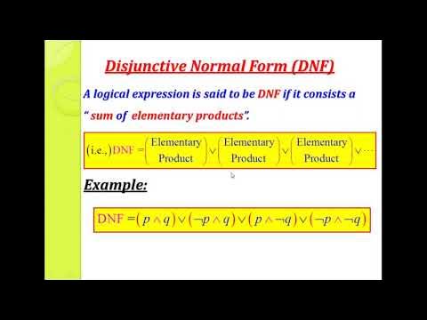 #39 ll Disjunctive & Conjunctive Normal Forms - YouTube