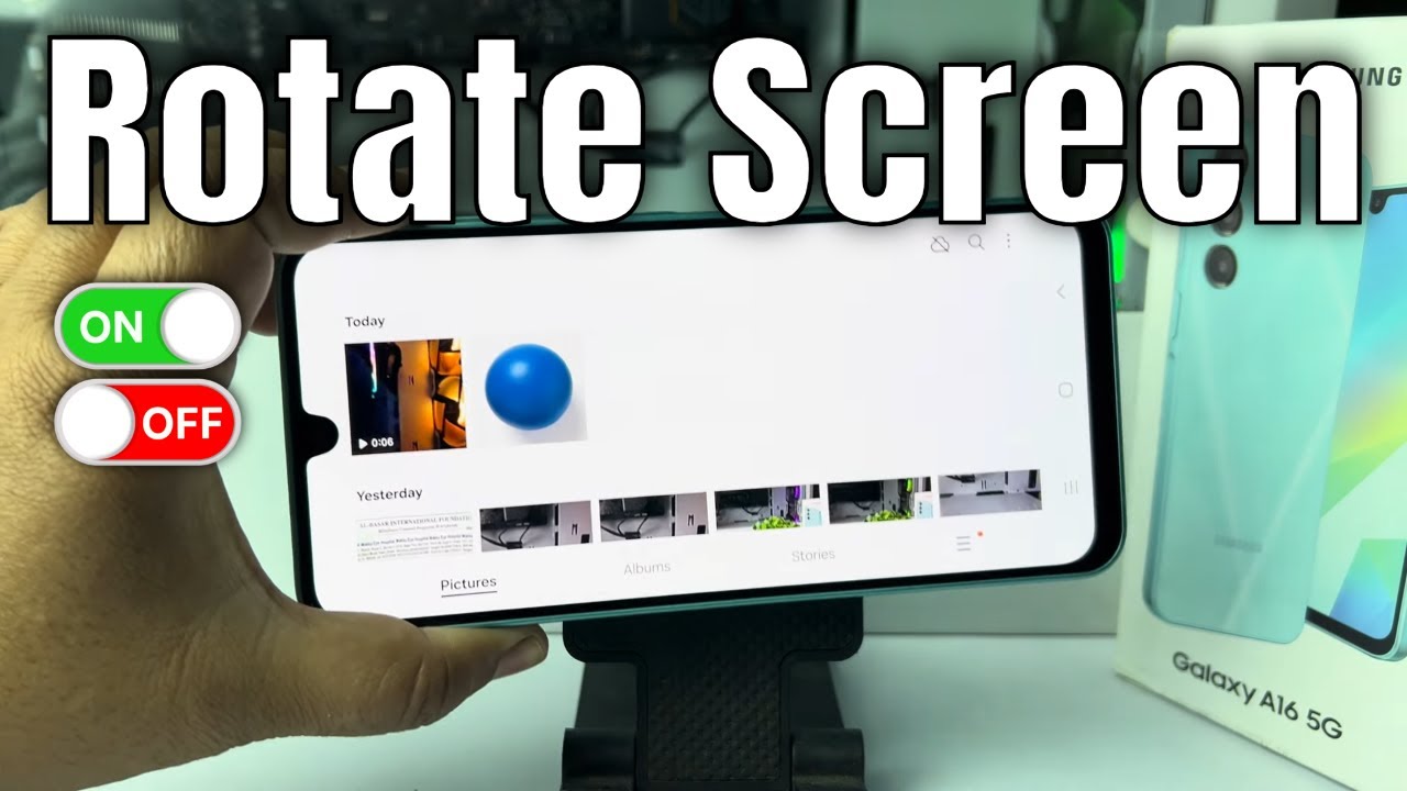 How to Rotate Screen on Samsung Galaxy A16 - YouTube