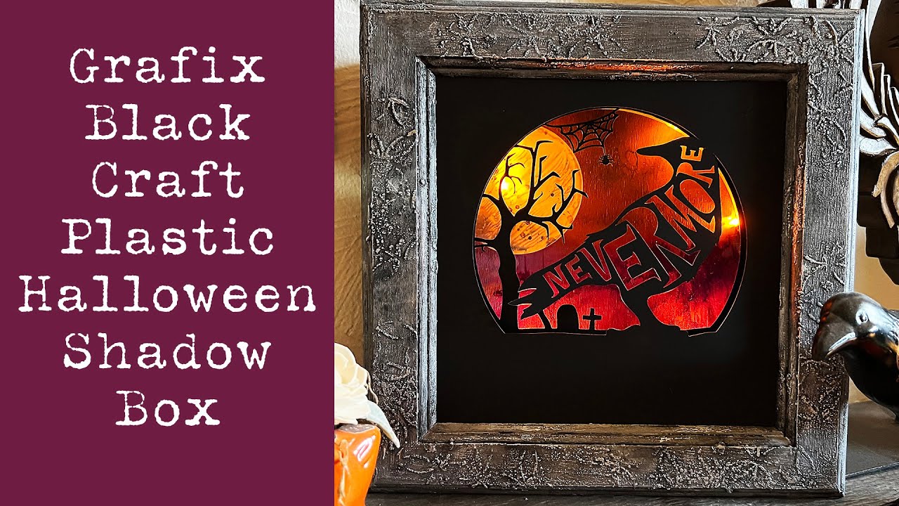 Grafix Black Craft Plastic Halloween Shadow Box - YouTube