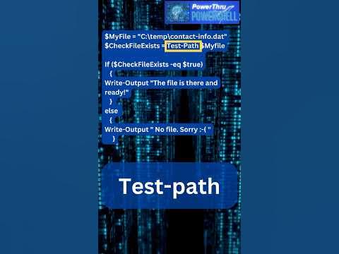Test-path command #powershell #microsoft #programming - YouTube