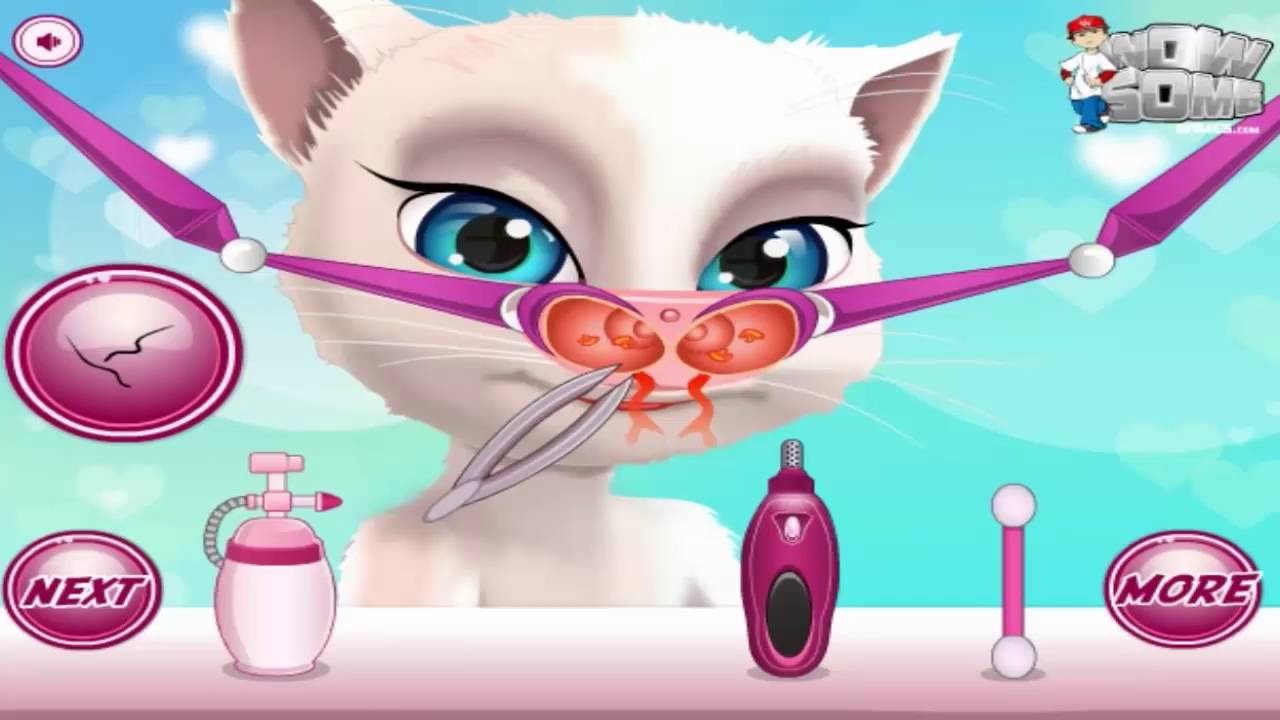 Talking Angela nose doctor Baby Game - YouTube