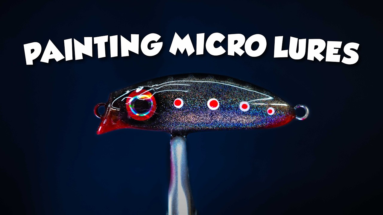 Lure Painting Micro Splasher // Easy Lure Painting Pattern - YouTube