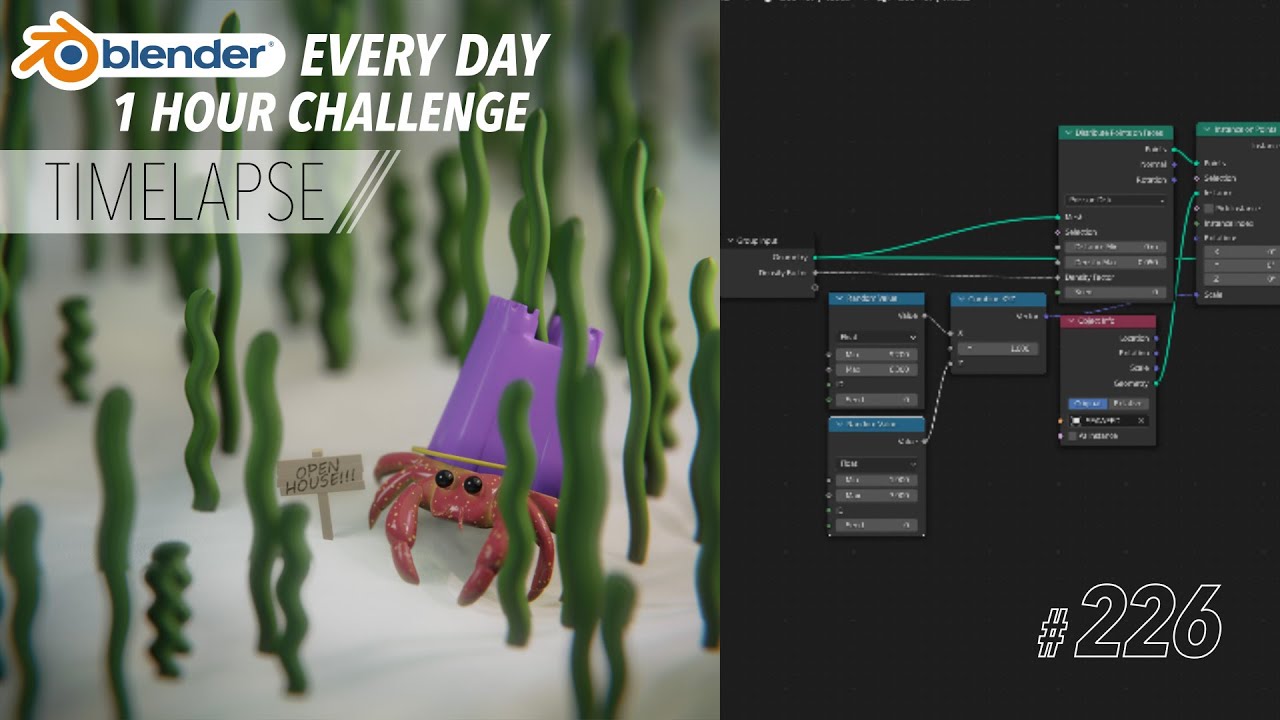Make a Seaweed Garden with Geometry Nodes - Blender Every Day #226 ...