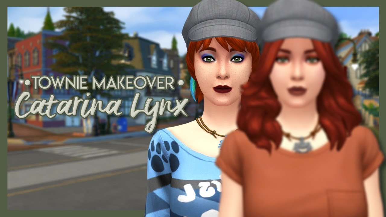 Sims 4: Catarina Lynx | Townie Makeover + FULL CC LIST - YouTube
