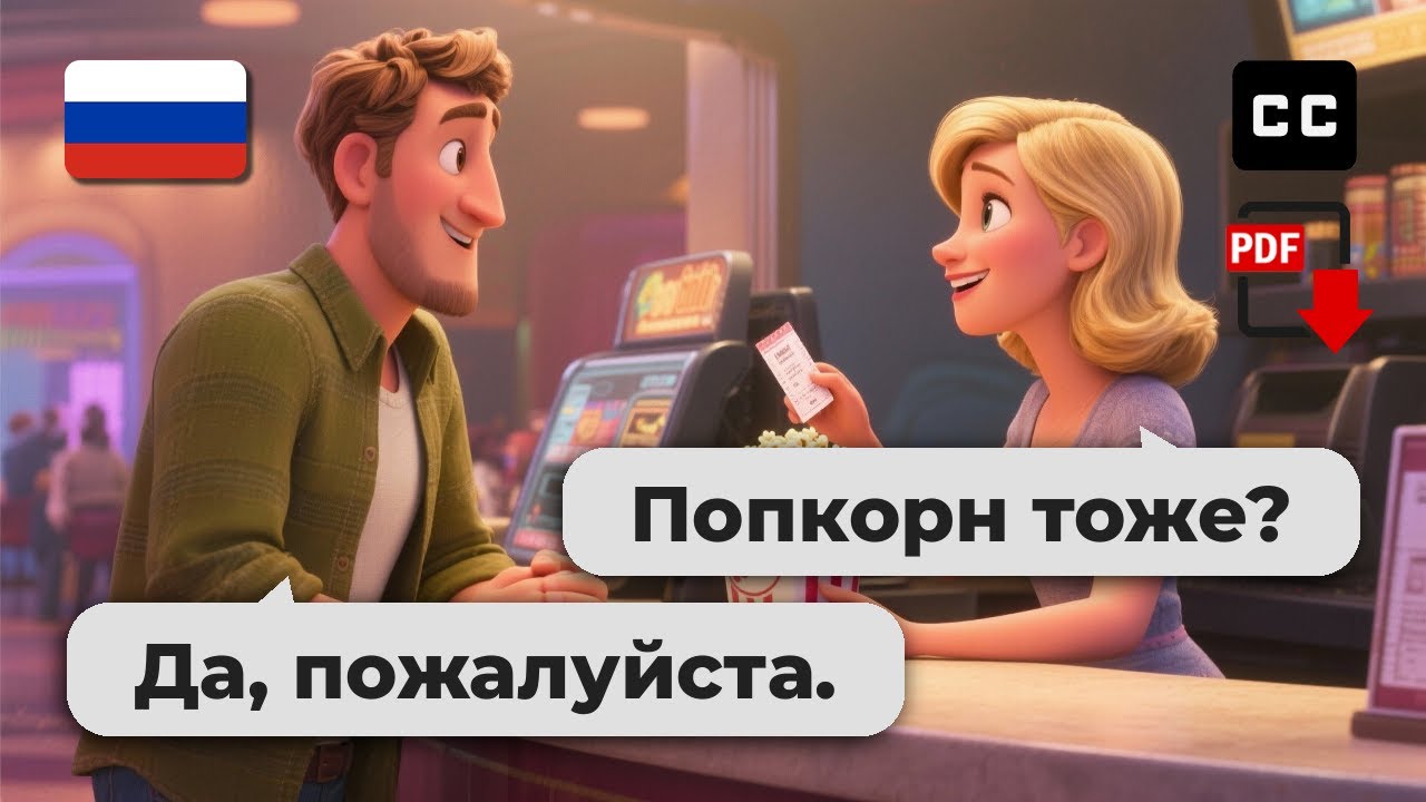 Learn Russian Fast – 🎬 Easy Russian Dialogues at the Cinema | Beginner ...