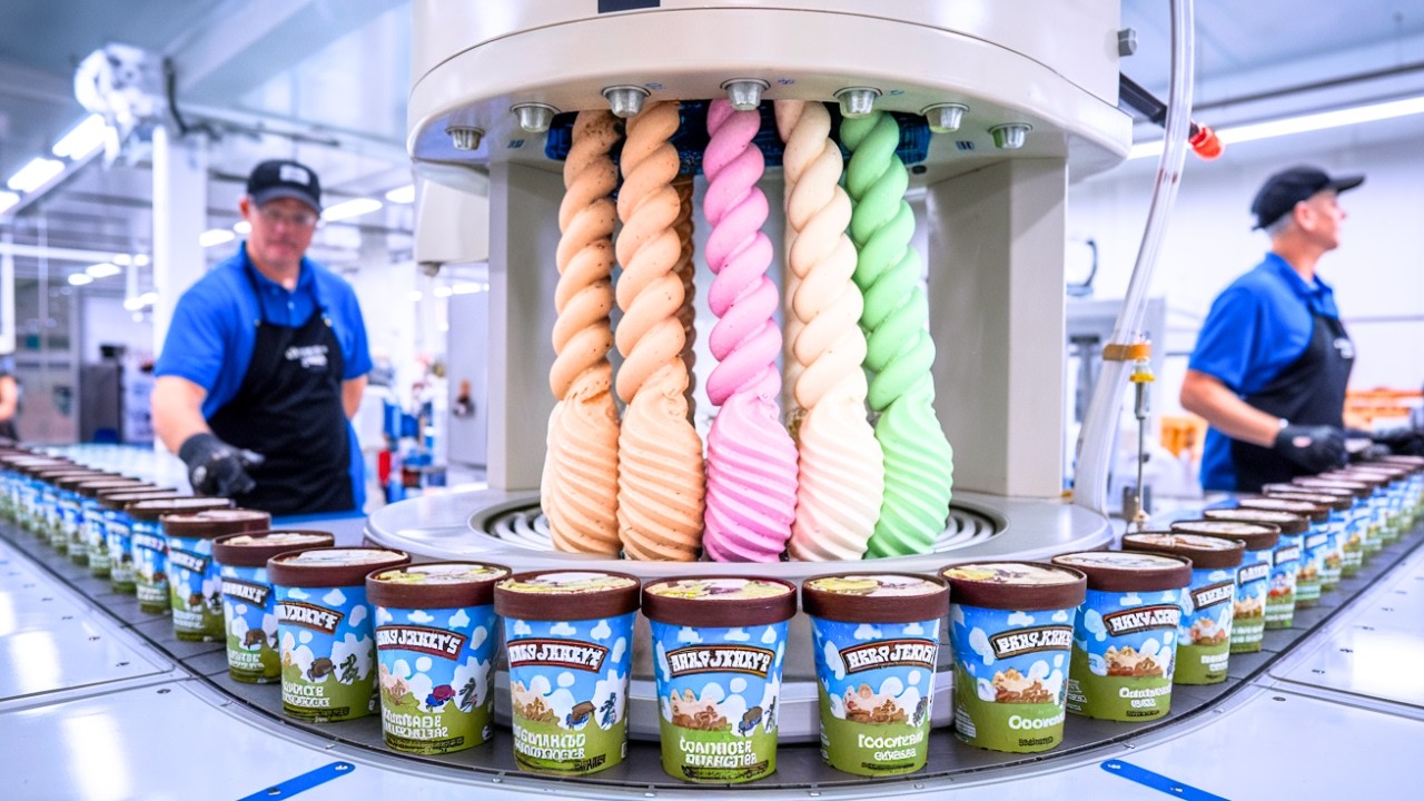 How Ben & Jerry’s Ice Cream Are Mass Produced in a Factory | Ice Cream ...