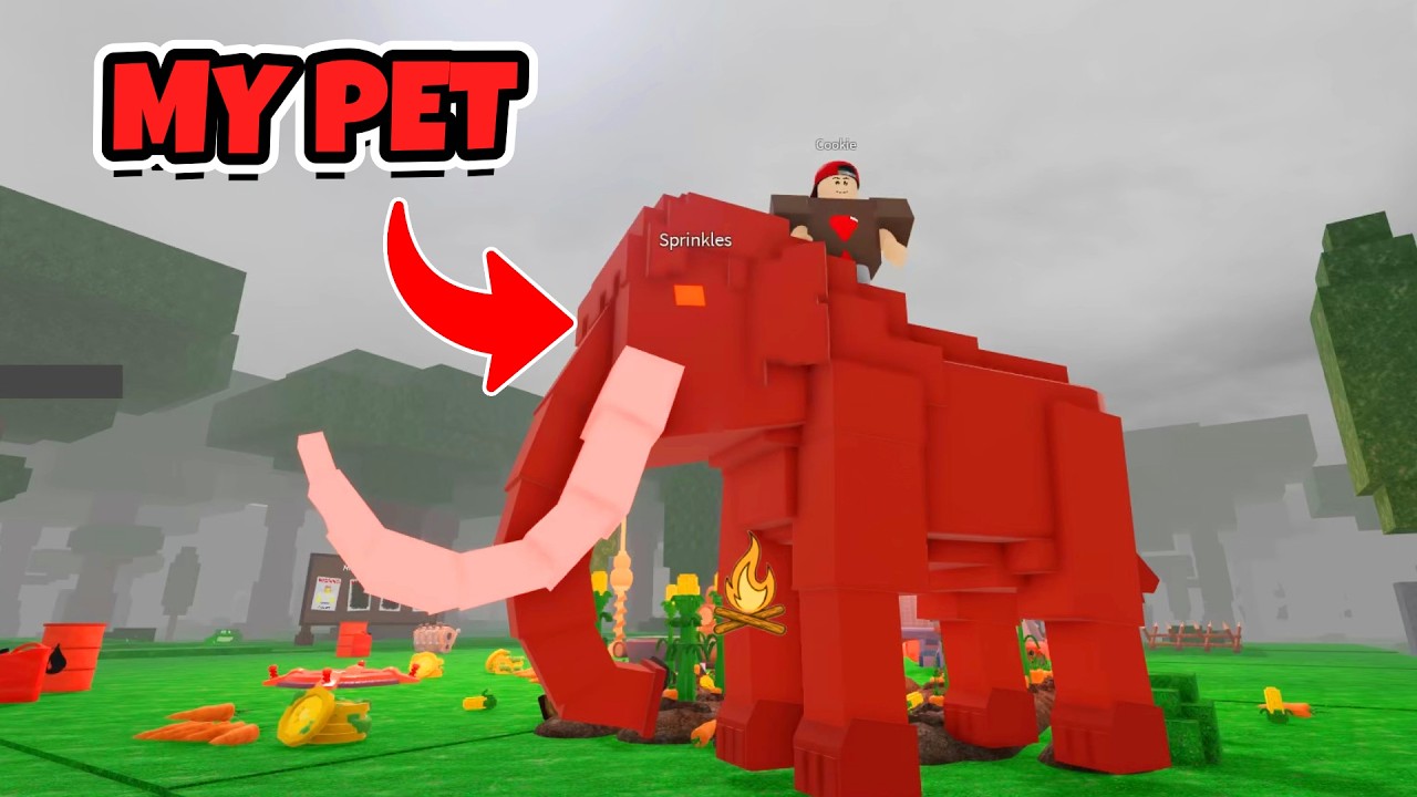 I Tamed LAVA MAMMOTH to Defend Me in 99 Nights in the Forest - YouTube
