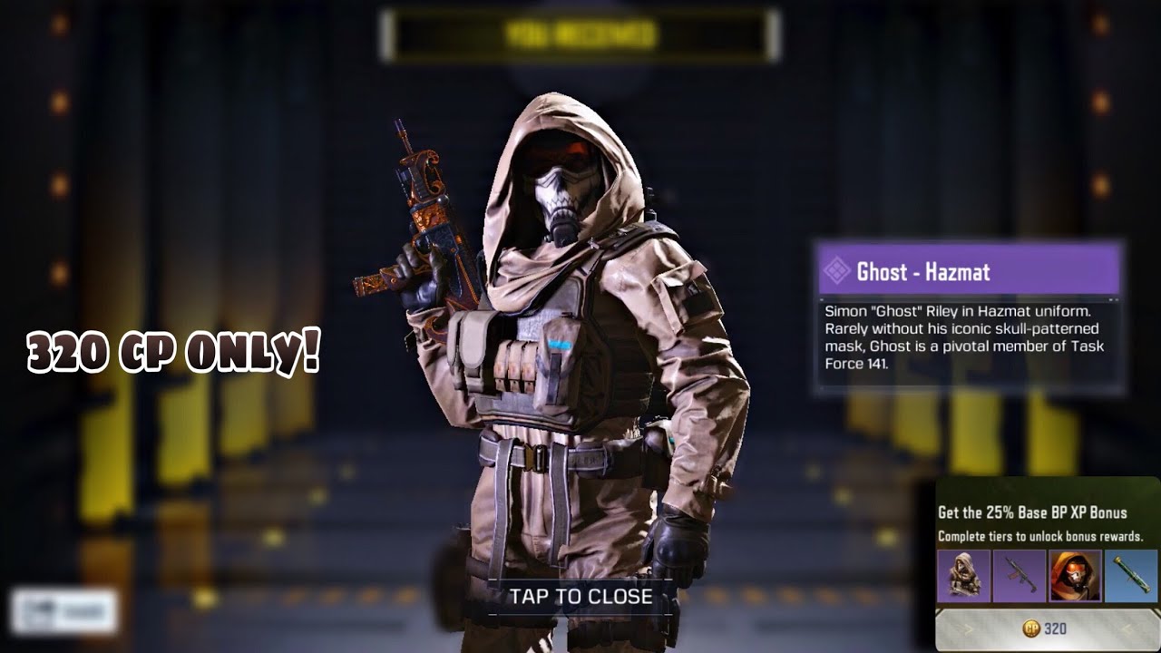 CoD Season 7 Battle Pass unlocked for only 320 cp || Ghost Hazmat skin ...