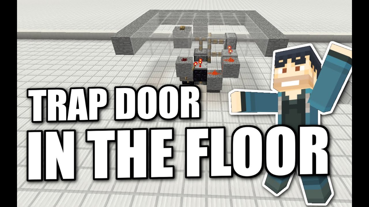Minecraft PS4 - TRAP DOOR IN THE FLOOR - Tutorial ( PS3 / XBOX / WII U / PE ) - YouTube