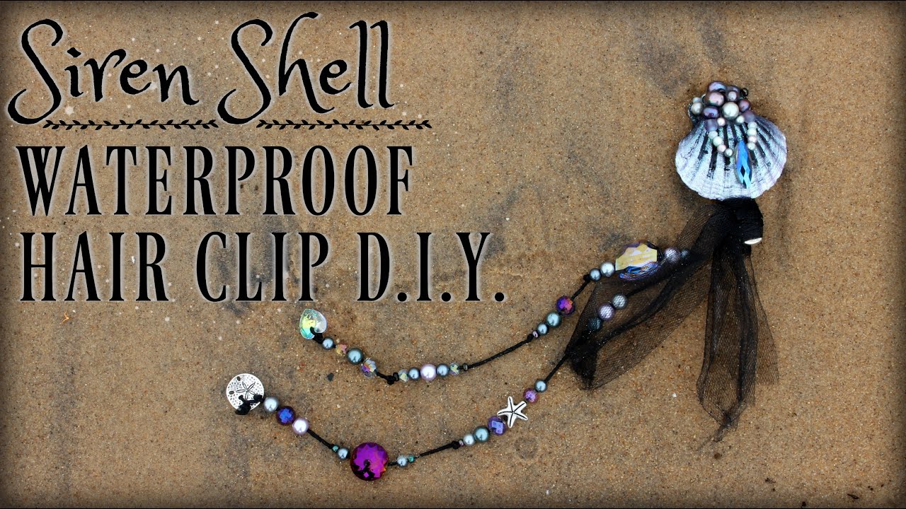 How to Make a Swimmable Shell Hair Clip (FANCY) ♥ Seashell Clip ...