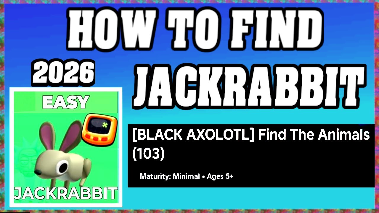 How To Find JACKRABBIT in FIND THE ANIMALS ROBLOX [UPDATE] [walkthrough ...