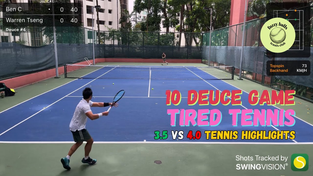 3.5 vs 4.0 tennis: 10 deuce, 12 minute service game feat. @TennisPlus65 ...