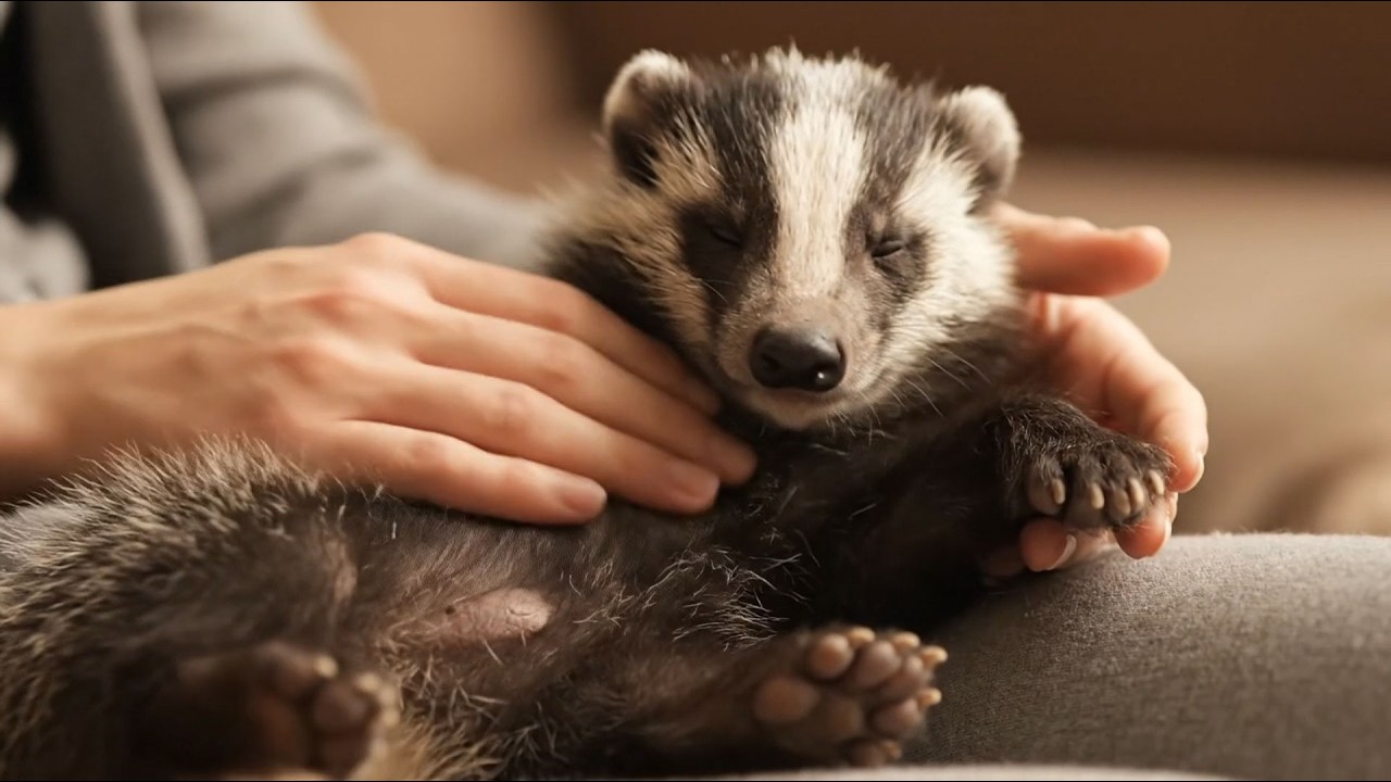 Adorable Baby Badger Cuddles 🐾 – Cute Animal Comfort Video - YouTube