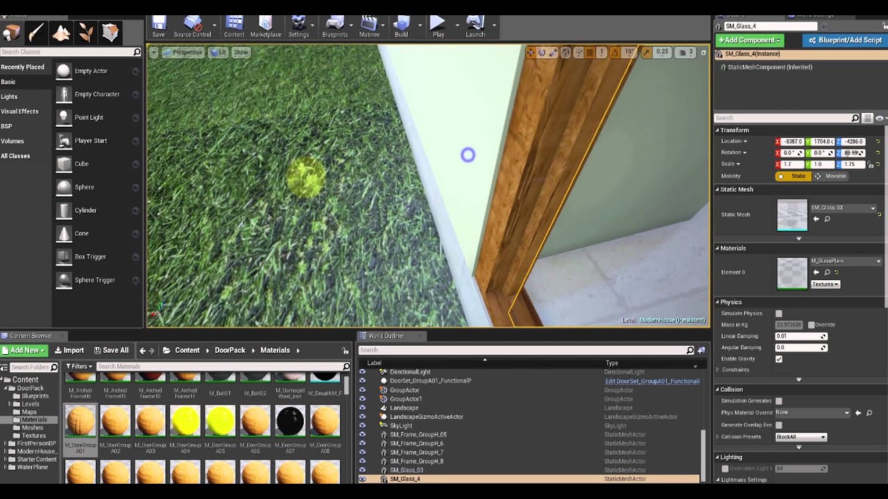 [Celestial Being] 13 - Adding Exterior Windows & Doors (UE4) - YouTube